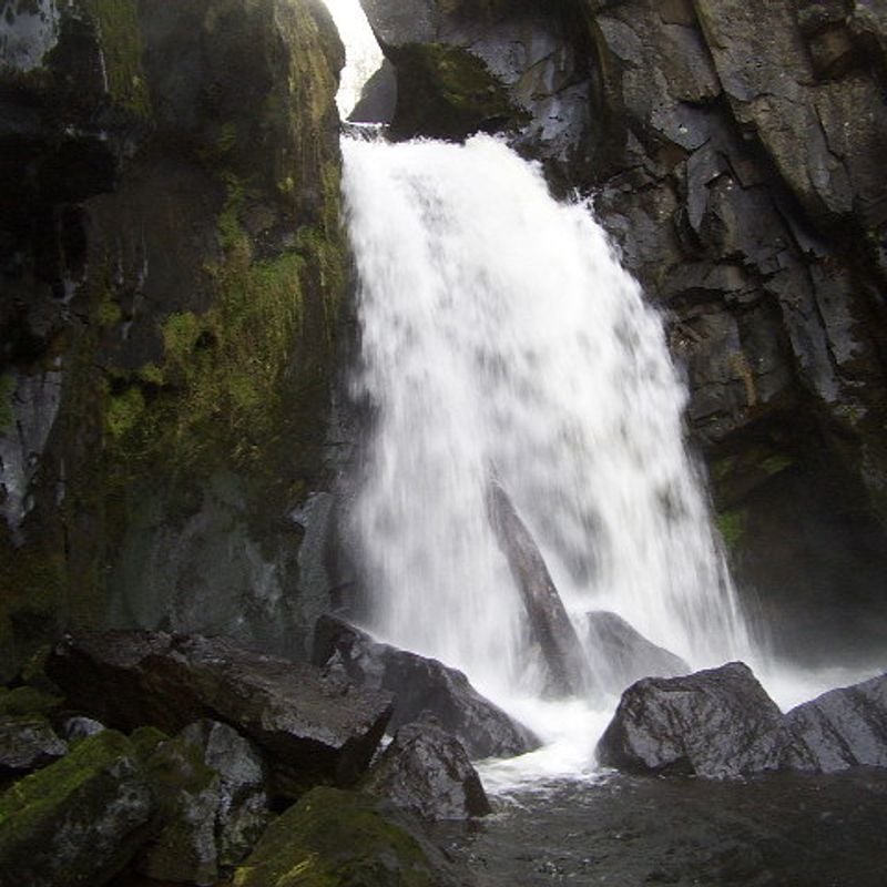 Cauldron Linn - Cascading waterfall on River Devon, Scotland.